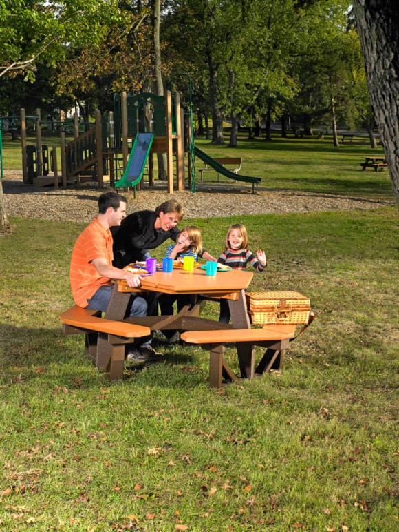 Bright Sites Hex Picnic Table | Order Bright Sites Hex Picnic Tables ...