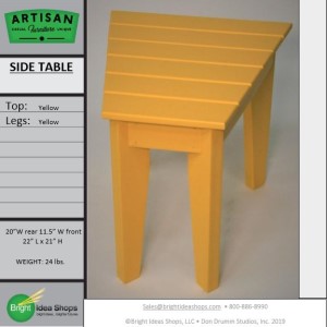 AF3000 Artisan Side Table YLW | Order Artisan Tables Products Online - Bright Idea Shops